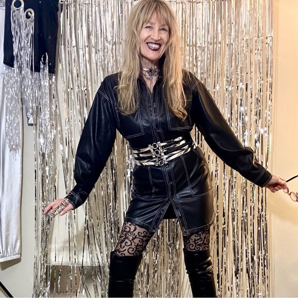 emory park | Dresses | It Has Pockets Emory Park Pu Leather Dress A Modern Version Of A Shirt ...